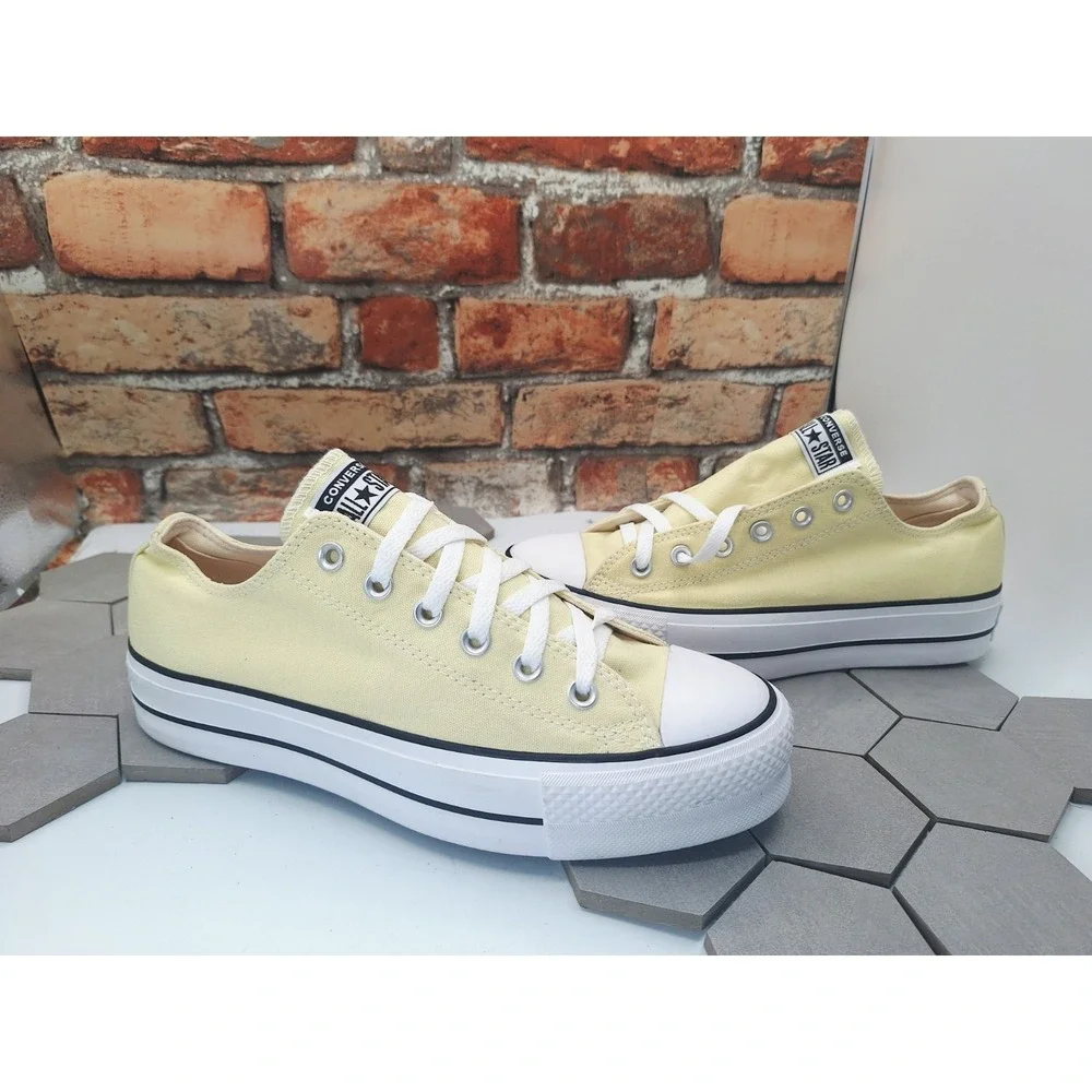 Converse | Shoes | Converse All Star Platform Lift Low Butter Yellow ...